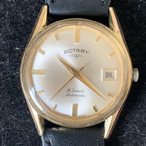 Vintage Rotary Mens Automatic 21 Jewels Date Gold Plated Watch - Etsy UK