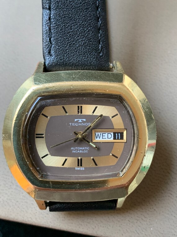 Rare Vintage gents 1970s Technos Automatic wrist watc… - Gem