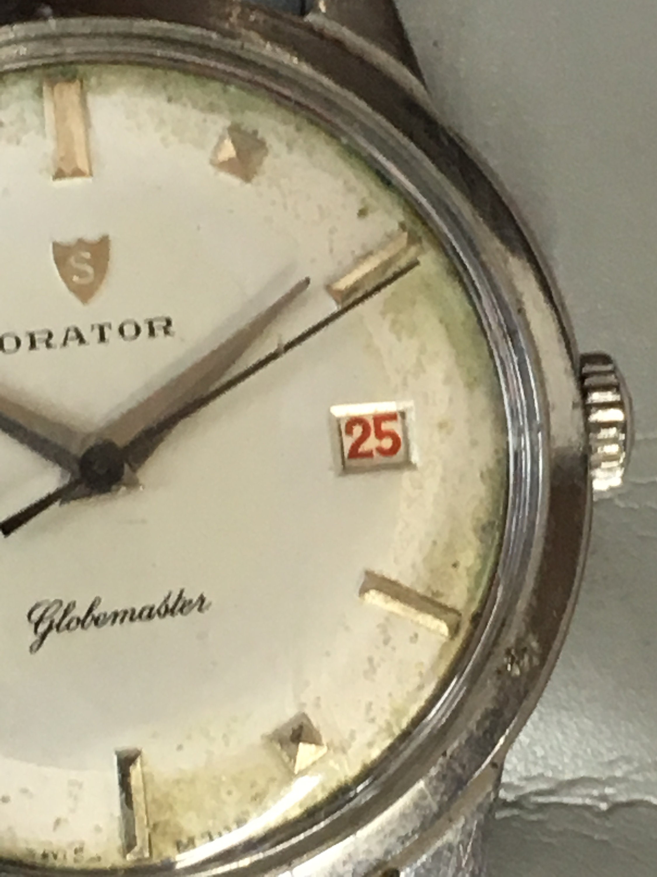 Gentleman's Orator Globemaster Manual Bracelet Watch With Centre ...