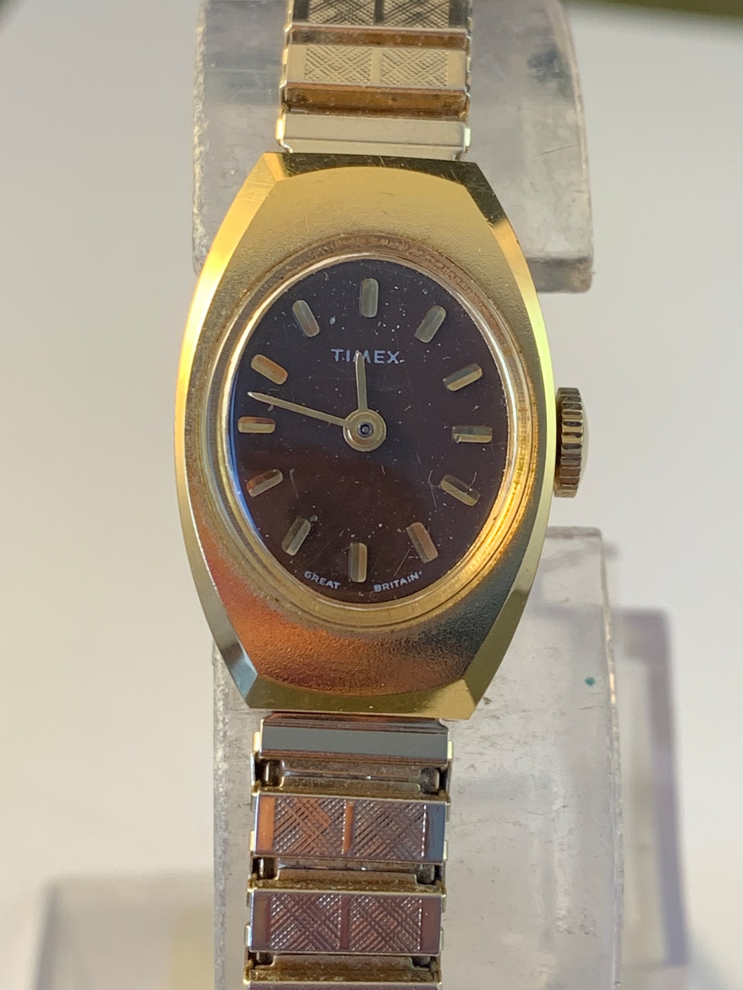 Vintage Brushed Gold Tone Timex Ladies Hand Winding Watch . - Etsy