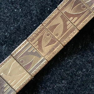 Vintage AM Double Gold Tome Mesh Bracelet Bangle Bracelet AF - Etsy