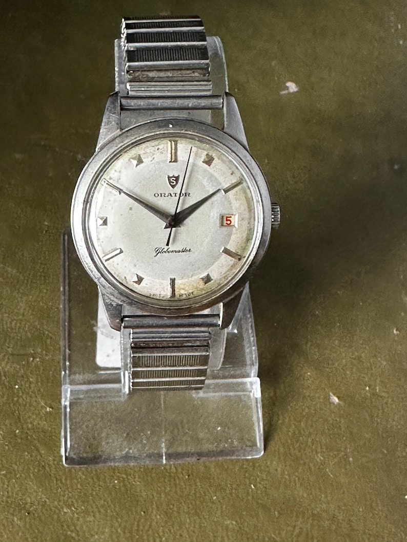 Gentleman's Orator Globemaster Manual Bracelet Watch With Centre ...