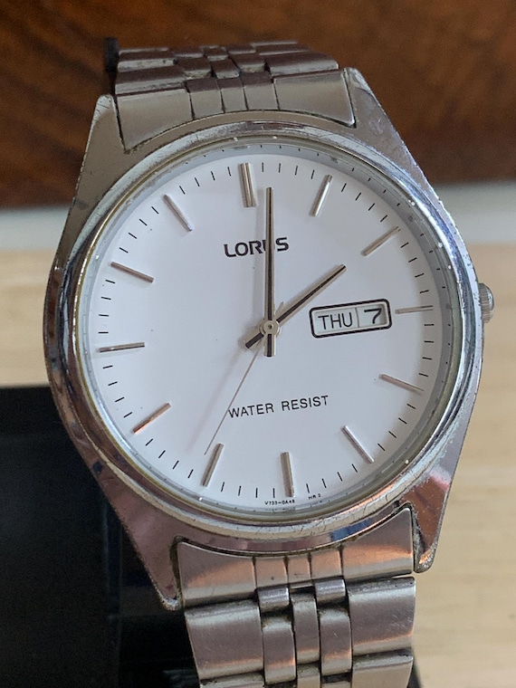 Vintage Lorus Seiko Analog Day Date Watch- V733-0A10… - Gem