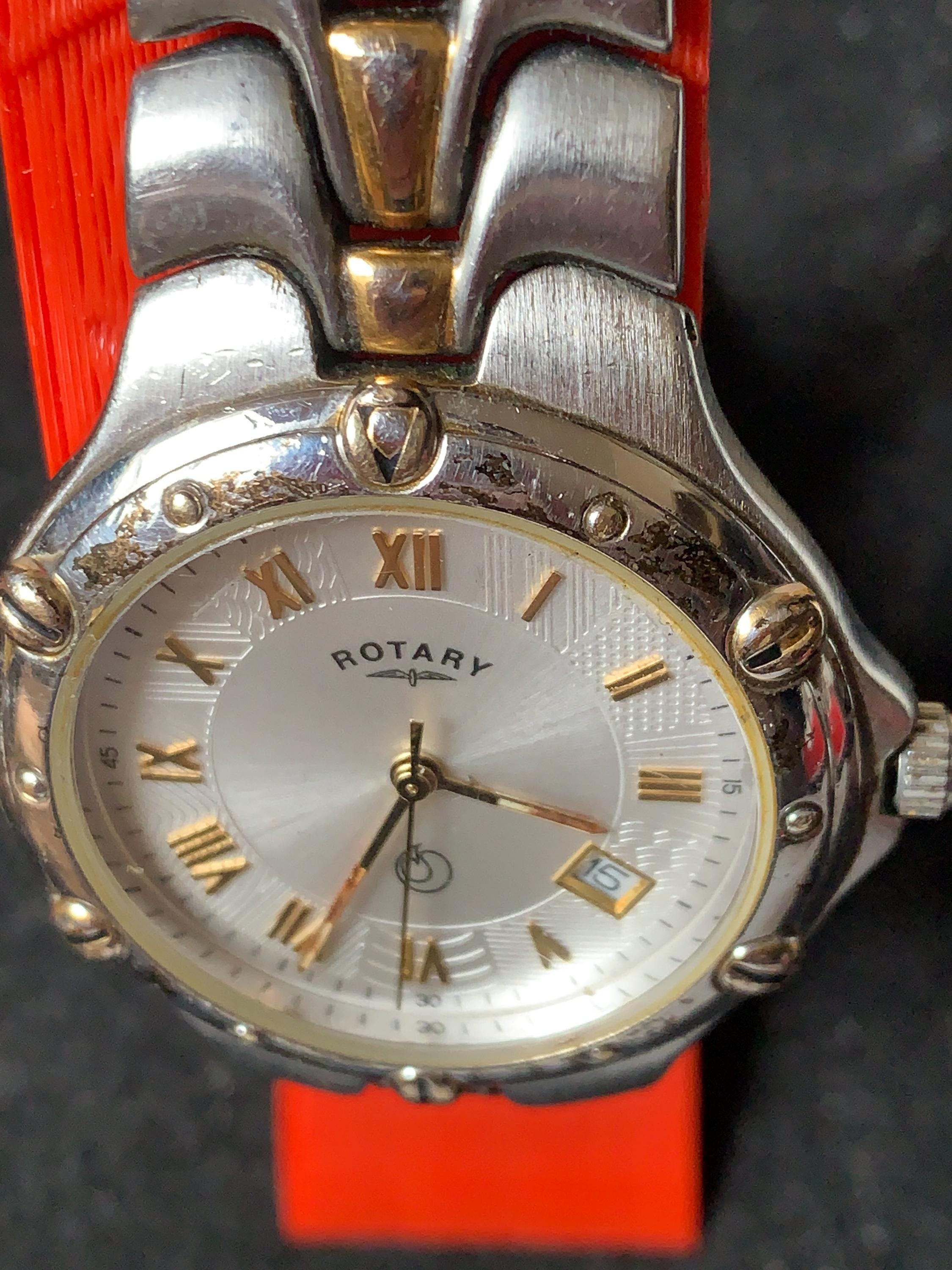 Gents Rotary Two-tone Bracelet Watch With Date Boxed AF - Etsy