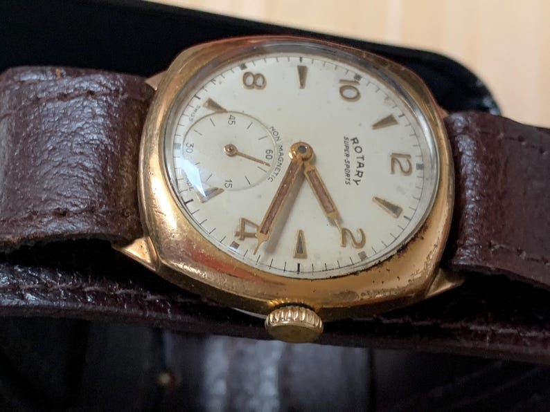 Gents C1950s Rotary Super Sports Watch on a Vintage Strap - Etsy