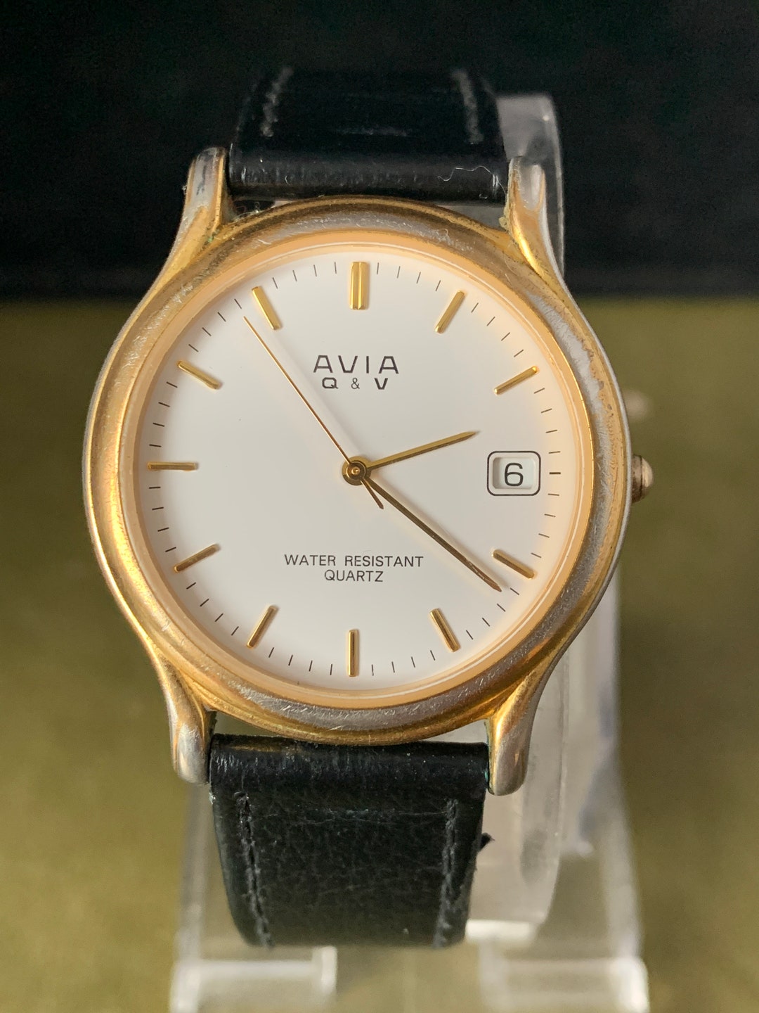 Avia Q & V Gold Tone Classic Men's Quartz Watch With Date - Etsy