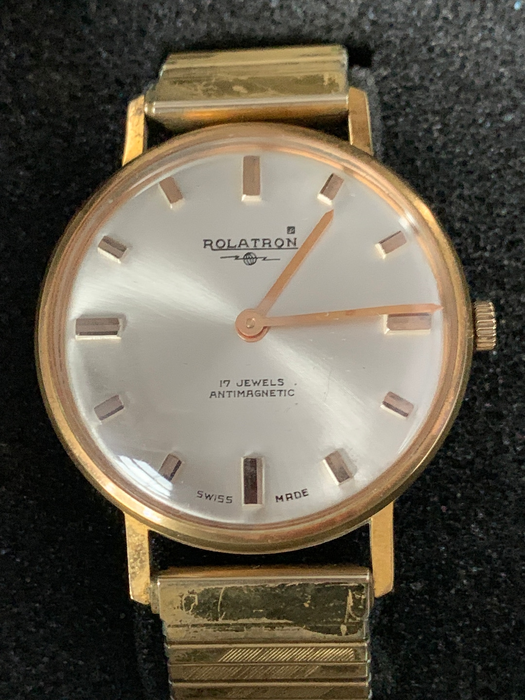 Vintage Rolatron Gents 17 Jewel Manual Wind Gold Filled Watch - Etsy