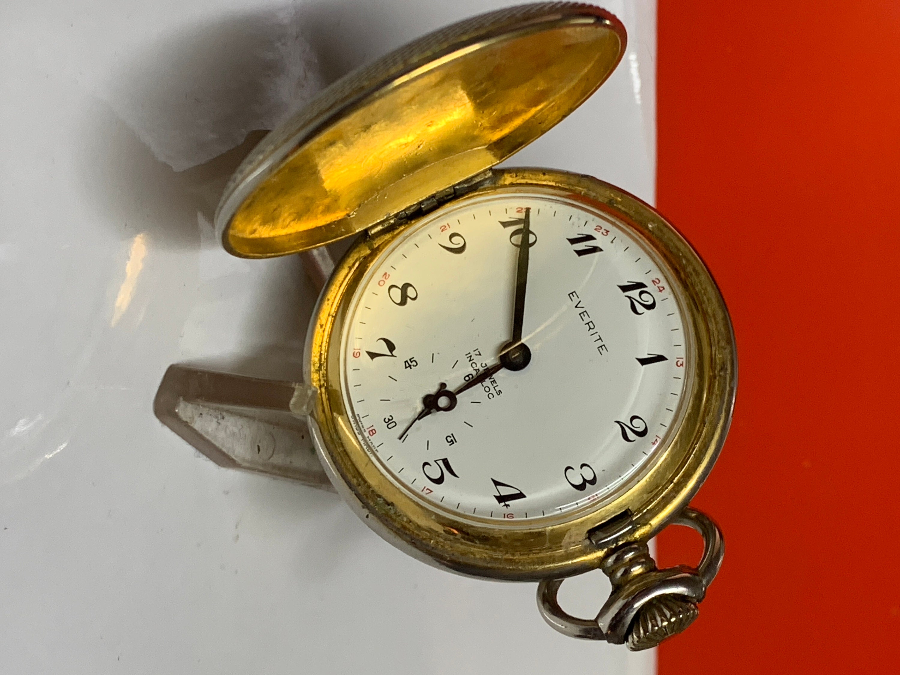 EVERITE Mechanical 17 Jewels Full Hunter Swiss Made Pocket - Etsy