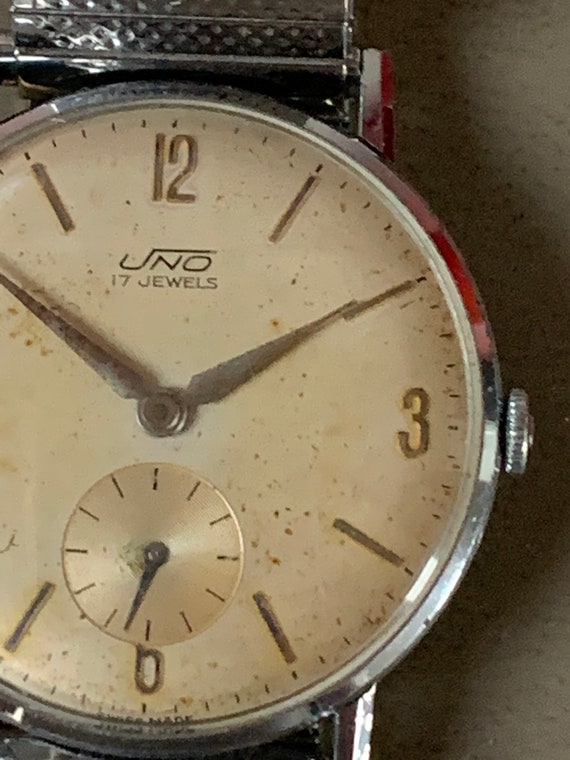 Rare Vintage Uno 17 Jewels Gents Watch with Sub Secon… - Gem