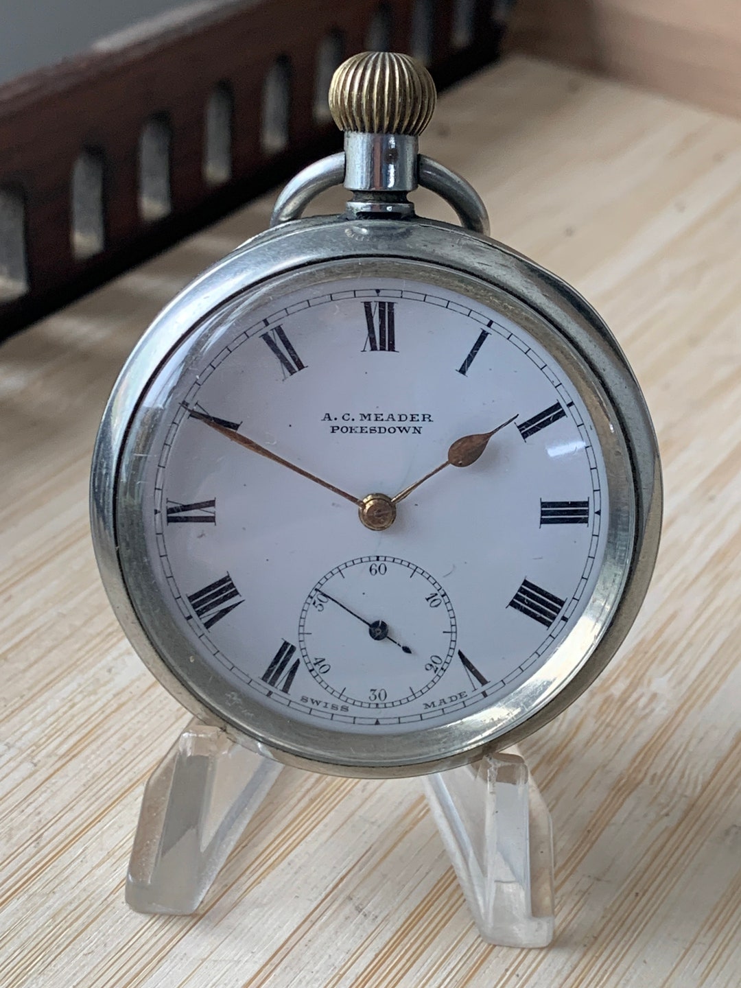 Vintage Early 19c A.C. Meader Pokesdown Pocket Watch Crown Wind - Etsy