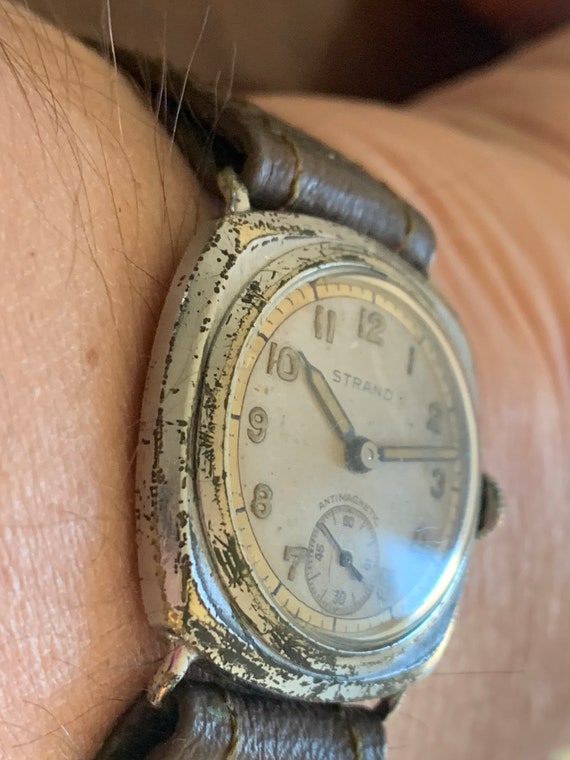 Rare Vintage Gents 1940/50s Strand watch with art dec… - Gem