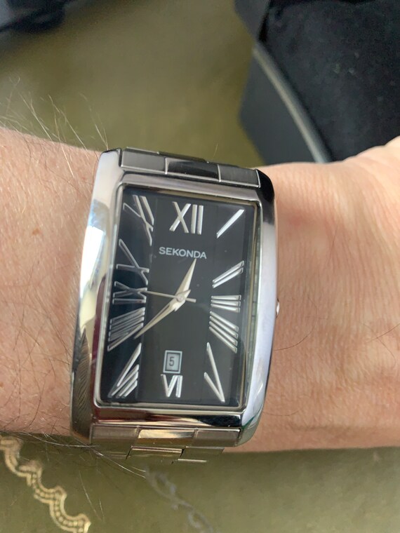 Sekonda RECTANGULAR Dress Watch With Black Dial and Date at - Etsy