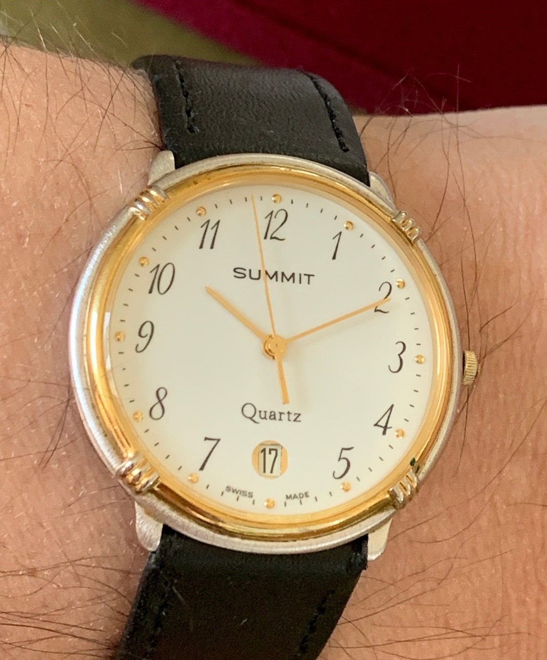 Beautiful Vintage Gents 33mm Gold and Silver Tone Summit Quartz Watch ...