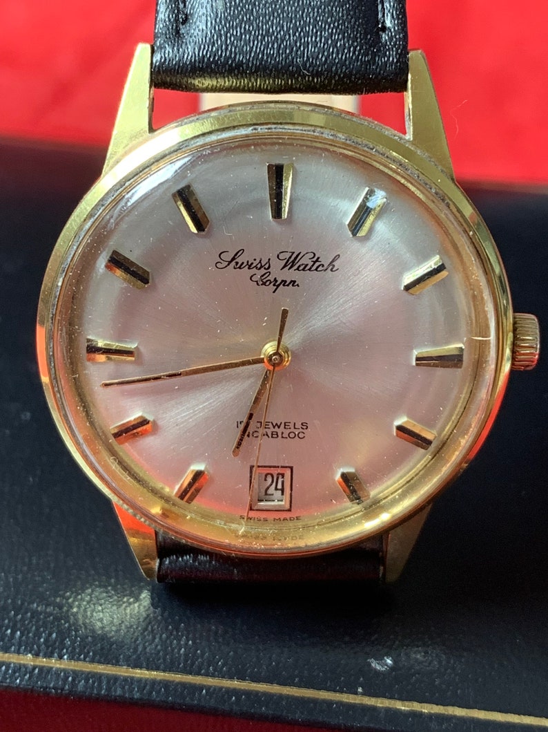 Rare Vintage SWC Gents 1960s Swiss Watch Corporation | Etsy