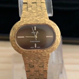 Very Unusual Vintage Avia Electronic Swiss Made Ladies Watch With ...