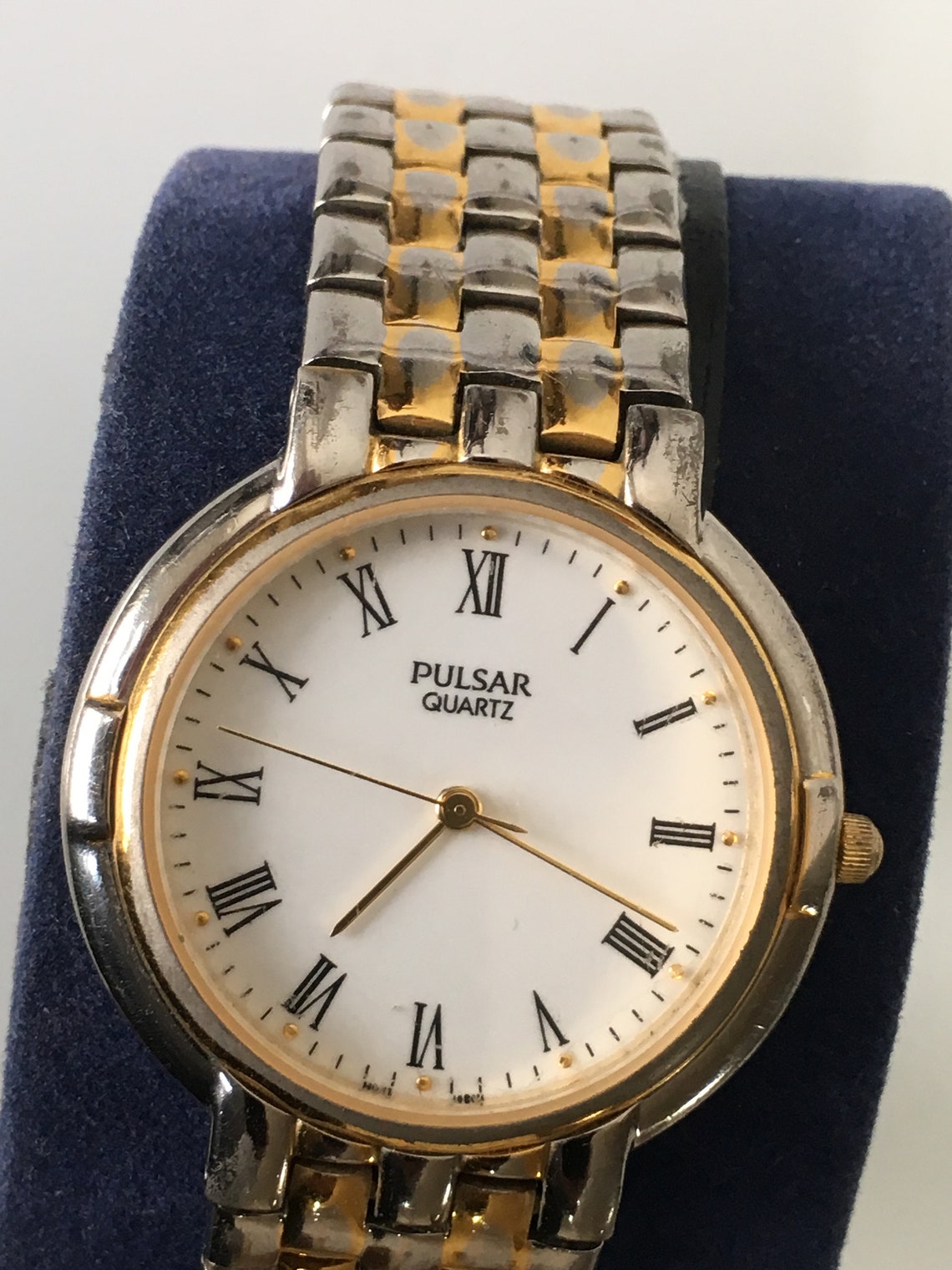 Vintage Men's Pulsar Quartz Gold And Silver Dress Watch | Etsy