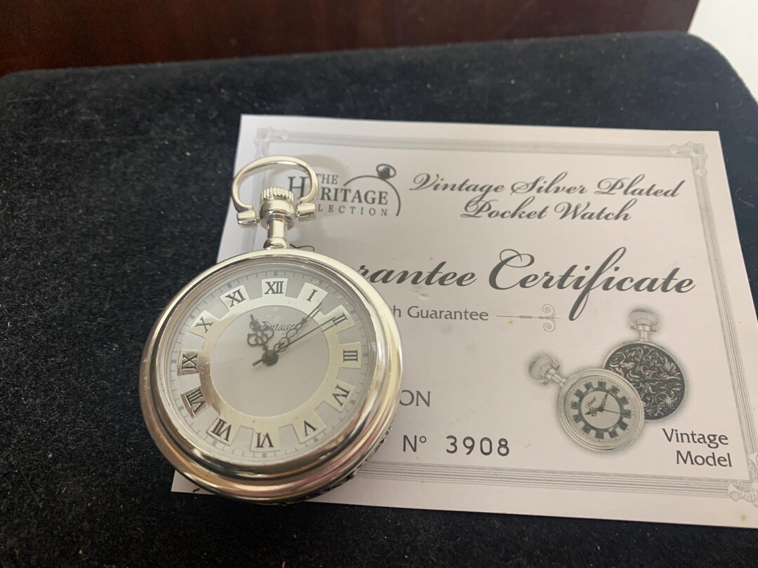 Mechanical Open Face Pocket Watch Vintage Model Silver Plated - Etsy