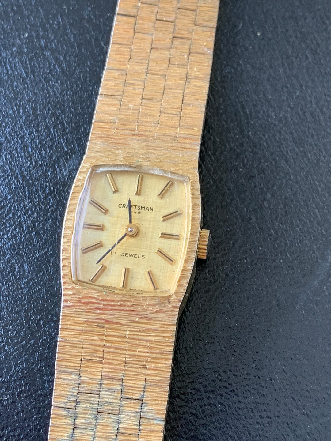 Vintage Craftsman 17 Jewels Ladies Watch With Rectangular Dial in an ...