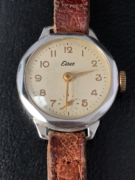 Elbee Vintage Art Deco Mechanical Ladies Wrist Watch and Strap | Etsy