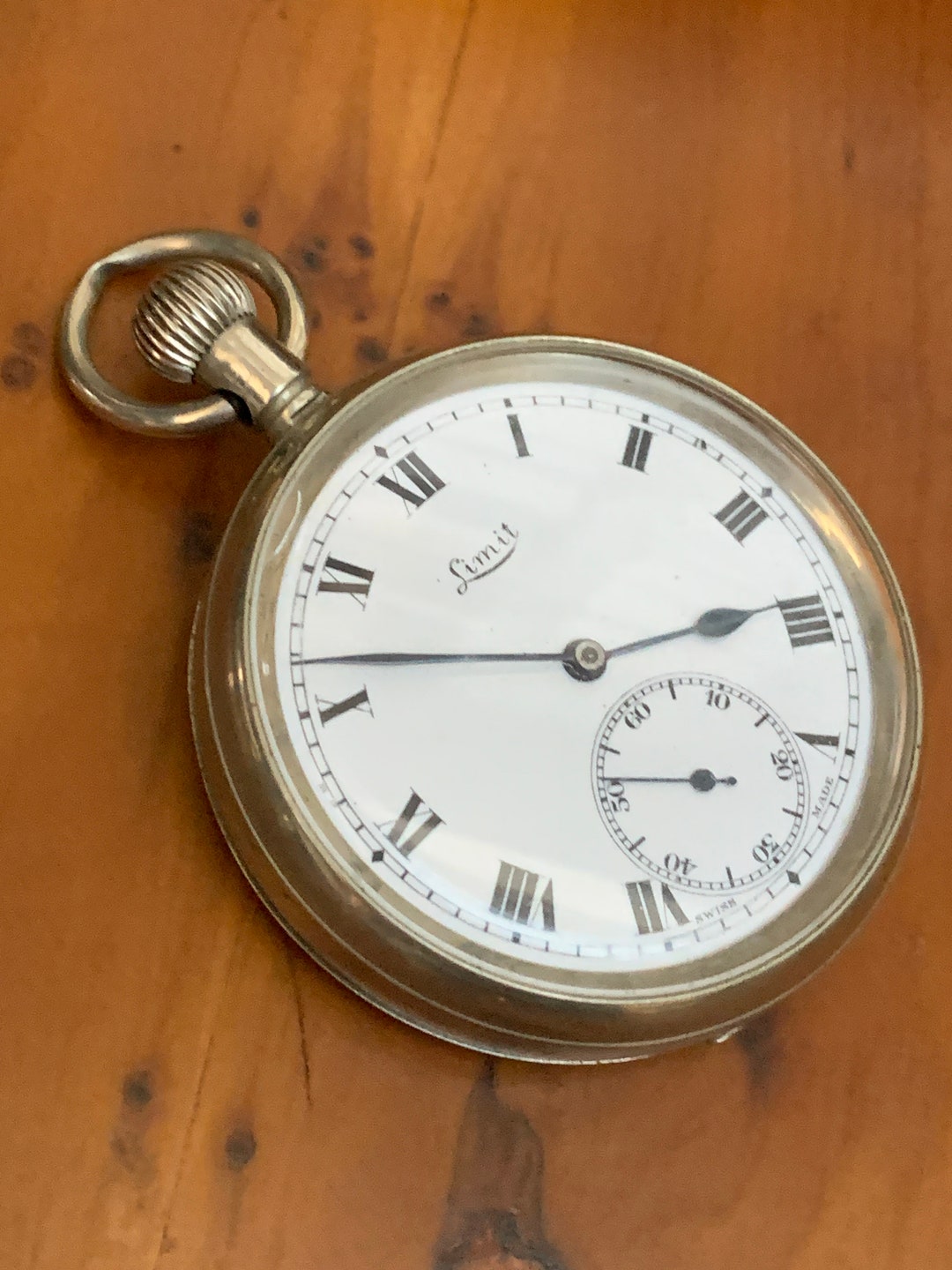 Vintage Limit 7 Jewel Pocket Watch Silver Plated Case - Etsy