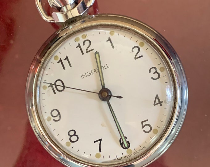 Vintage Ingersoll Pocket Watch With Centre Second Hand 1972 Rare ...