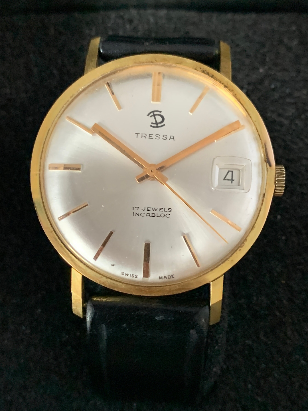 Gorgeous, Vintage, Tressa Gents Dress Watch. 17-J, Incabloc, Dater - Etsy Ireland