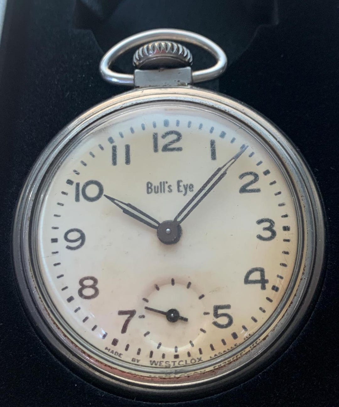 Vintage Chrome Cased Westclox Bulls Eye Pocket Watch C1950s/60s Made in ...