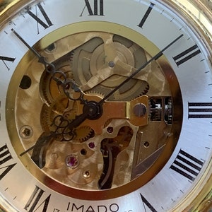Gents Imado Gold Tone Mechanical 17 Jewels Full Hunter Swiss Made ...