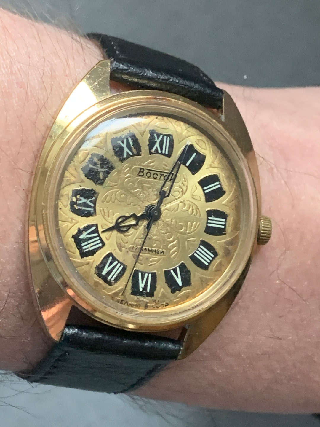 Vintage Soviet Men's Watch Boctok Vostok With Embossed Dial in Original ...