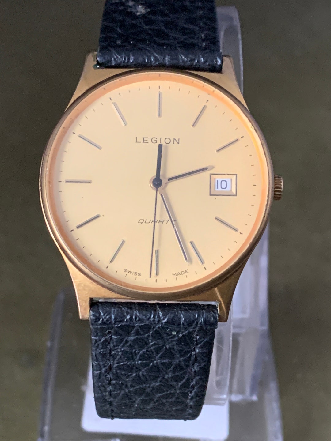 Vintage Legion Swiss Quartz 6 Jewels Mens Watch With Date - Etsy