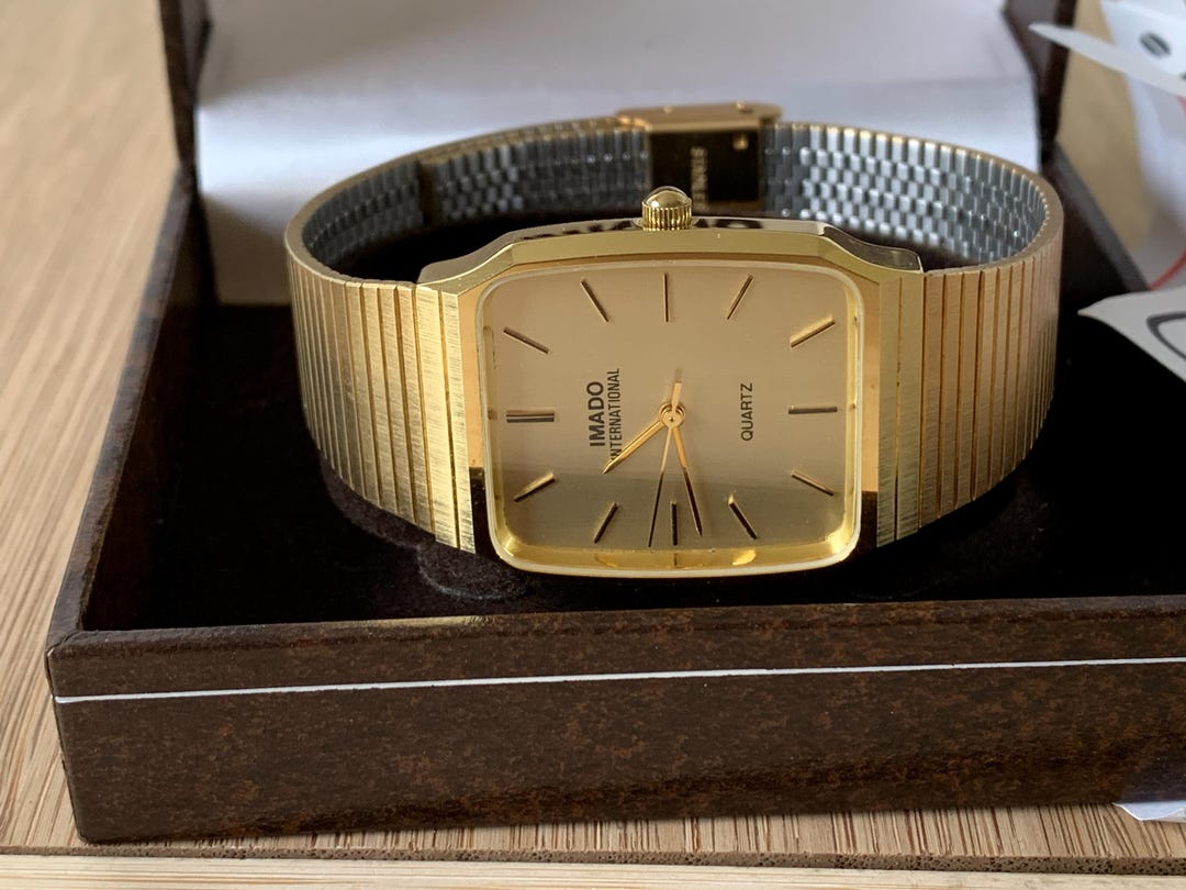 Men's Imado Dress Watch With Adjustable Strap Quartz Movement Gold-tone ...