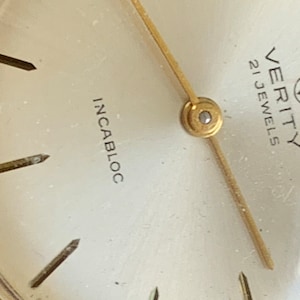 Beautiful Vintage Verity Swiss Made Incabloc Gold Plated Thin Dress ...