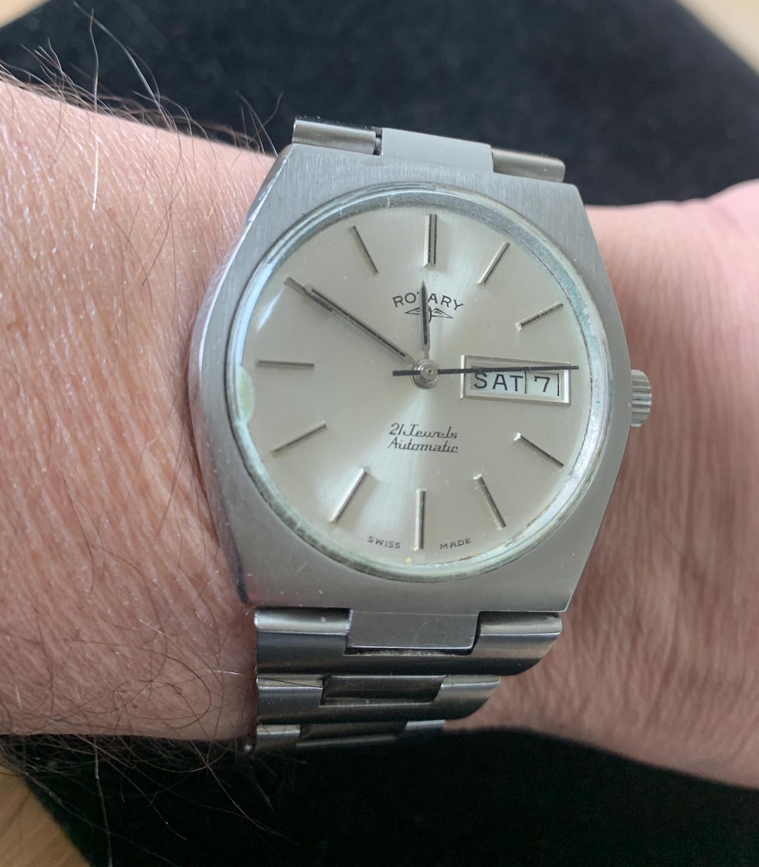 Rare Vintage Rotary Mens Automatic 21 Jewels With Multi Calendar AS Cal ...