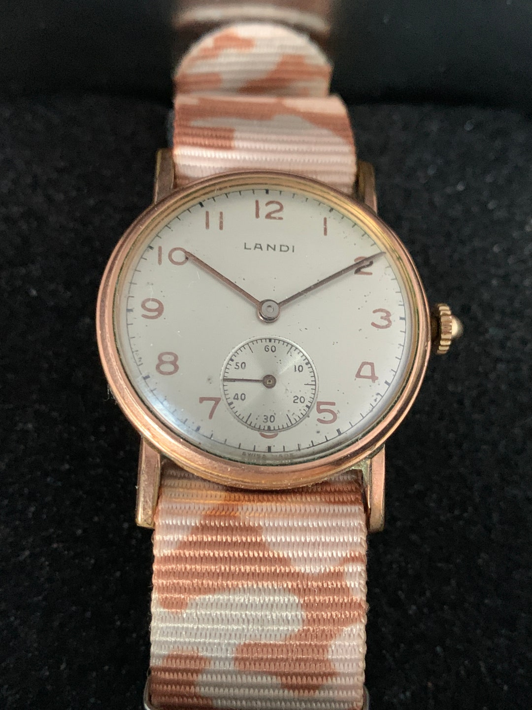 Vintage Gents Late 1940s / Early 1950s Landi Wrist Watch. 15 Jewels ...
