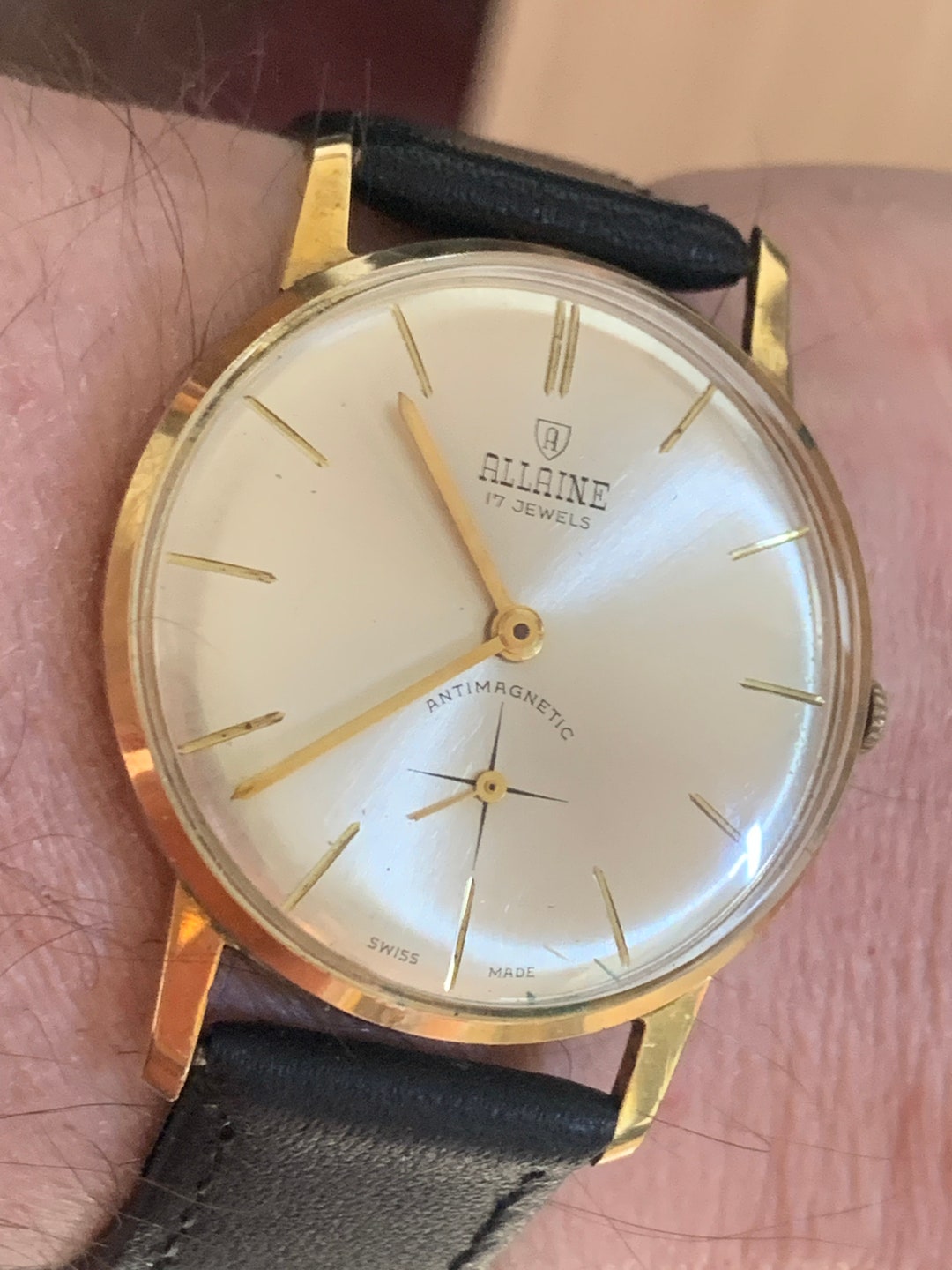 Rare Allaine Cal. Arogno 151 With Sub Second Dial Gents Vintage Watch ...