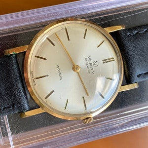 Beautiful Vintage Verity Swiss Made Incabloc Gold Plated Thin Dress ...