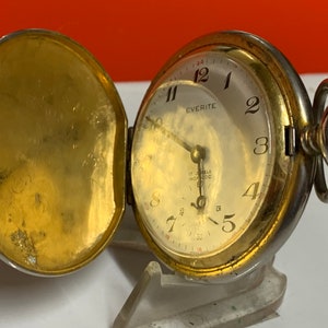 EVERITE Mechanical 17 Jewels Full Hunter Swiss Made Pocket Watch AF - Etsy