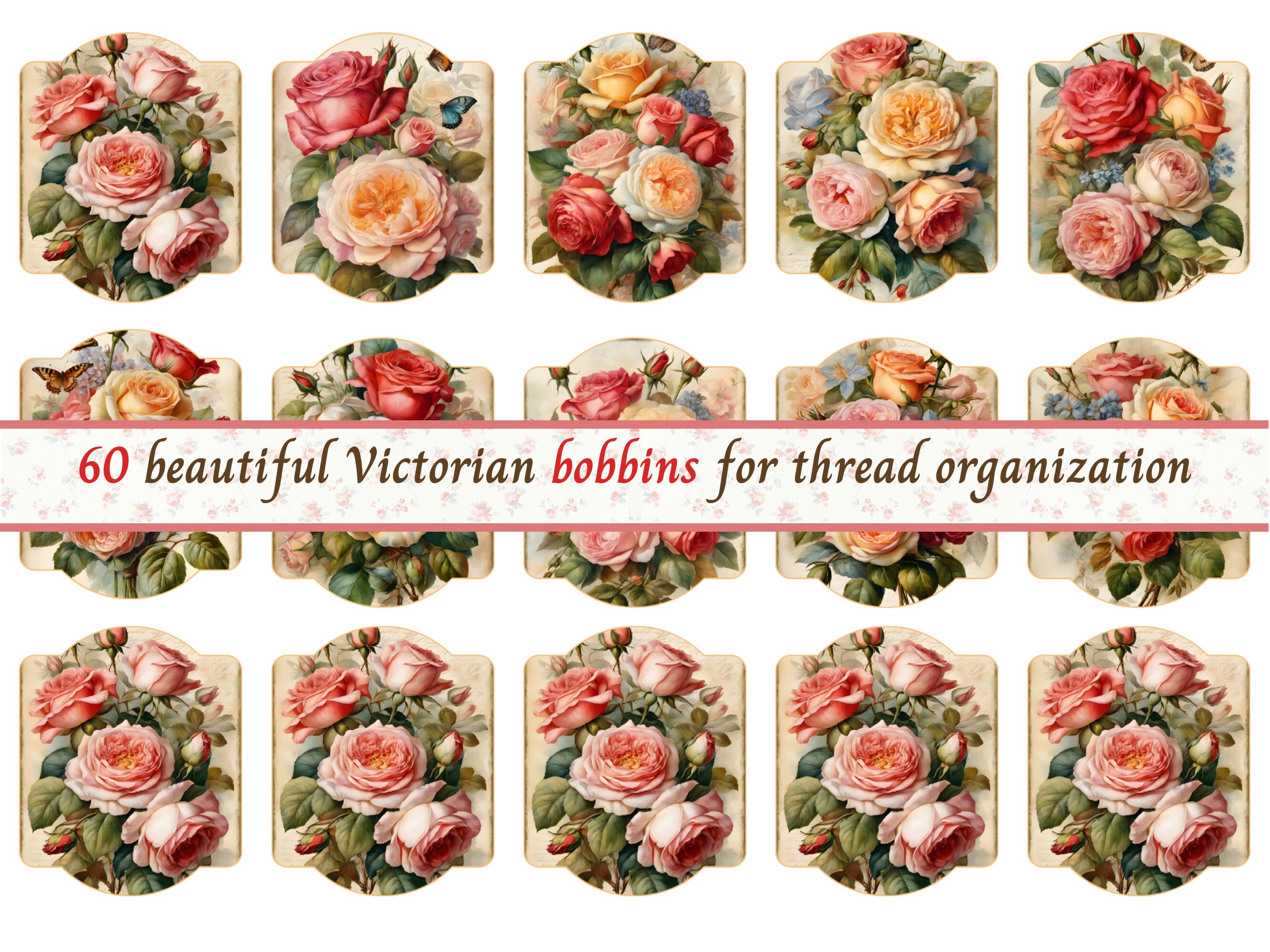 Floral Junk Journal Digital Download, Cross Stitch Diary, Sewing ...