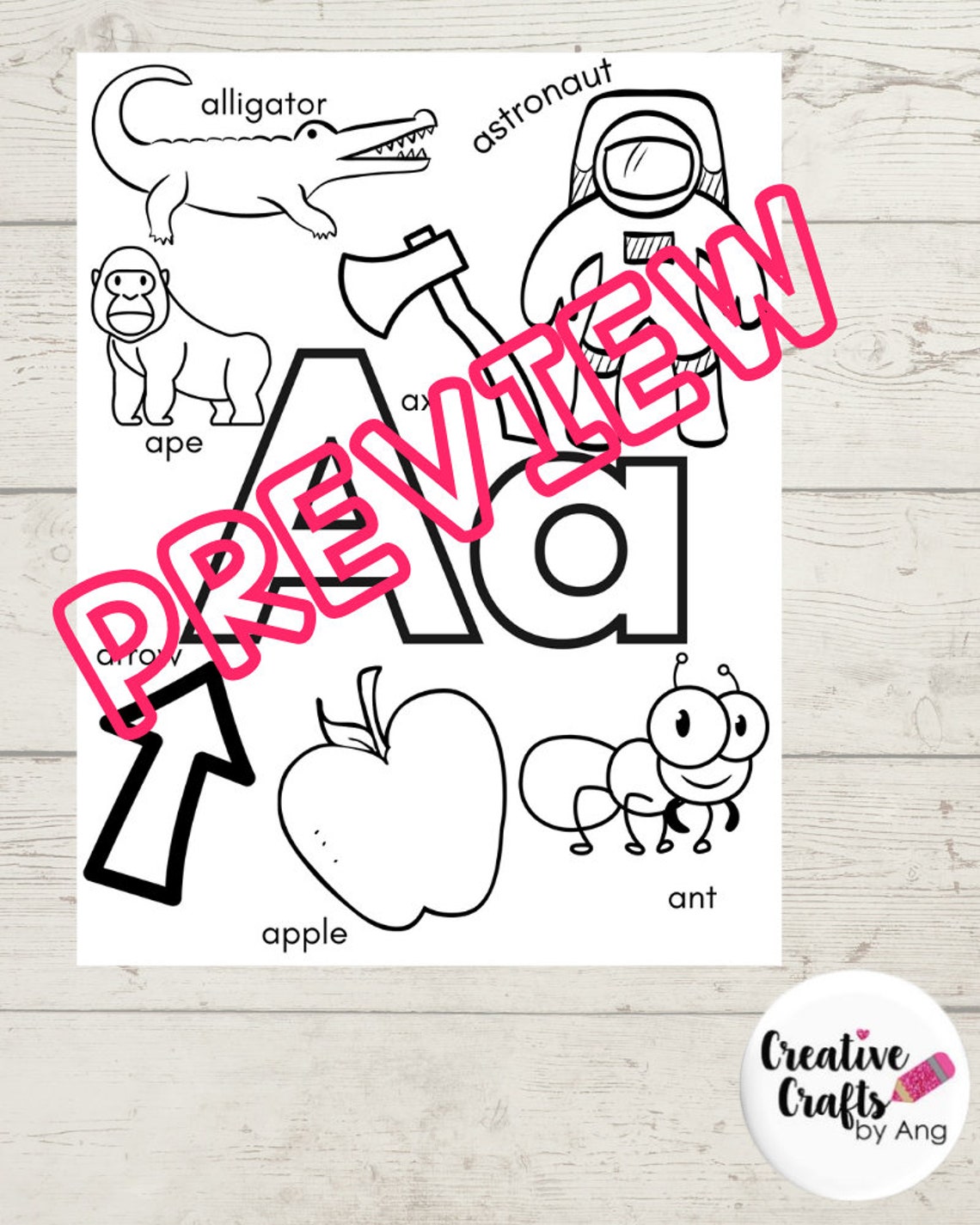 ABC Coloring Pages Printable Coloring Pages Alphabet | Etsy