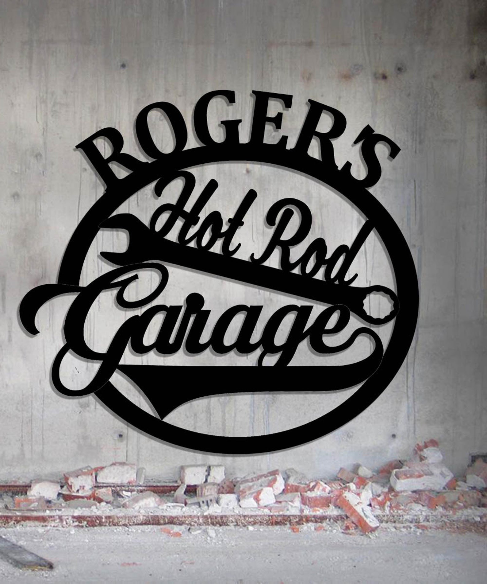 Hot Rod Garage Personalized Custom Metal Sign 21 x 16 | Etsy