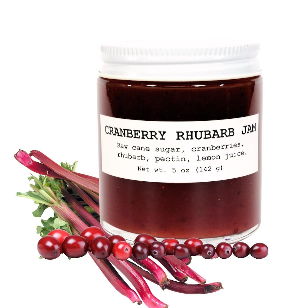 Cranberry Rhubarb Jam, 5 Oz - Craft, Gourmet, Unusual Jams & Jellies ...