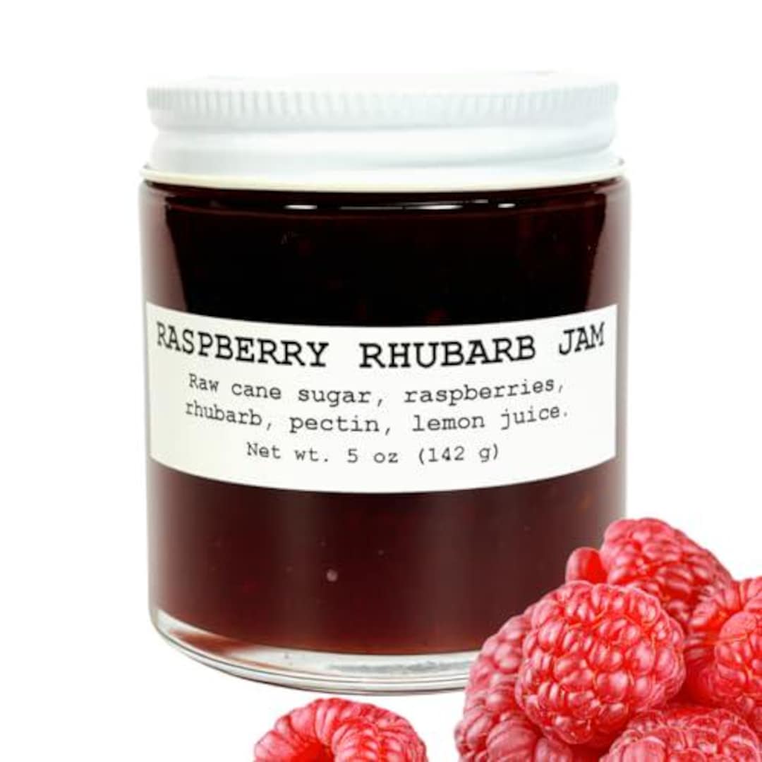 Raspberry Rhubarb Jam, 5 Oz - Craft, Gourmet, Unusual Jams & Jellies ...