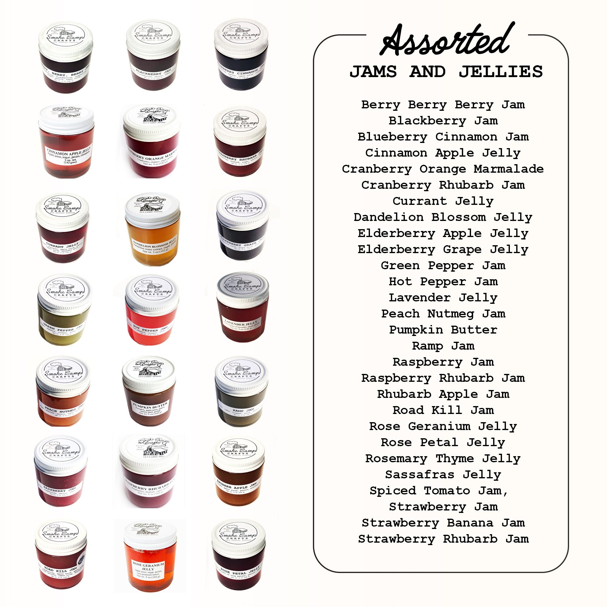 Artisan Jams & Jellies Assorted 12-pack - Etsy