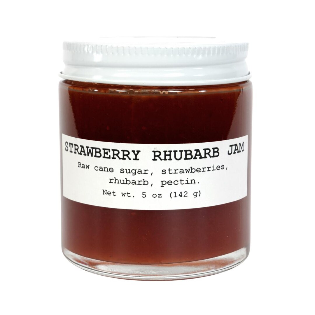 Strawberry Rhubarb Jam - Homemade & All-natural, 5 Oz (142 Grams ...