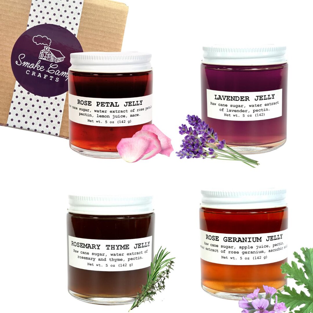 Jam & Jelly Gift Set - Herbal Collection - Four 5 Oz Jars - Lavender ...