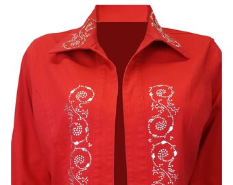 Rhinestone jacket | Etsy