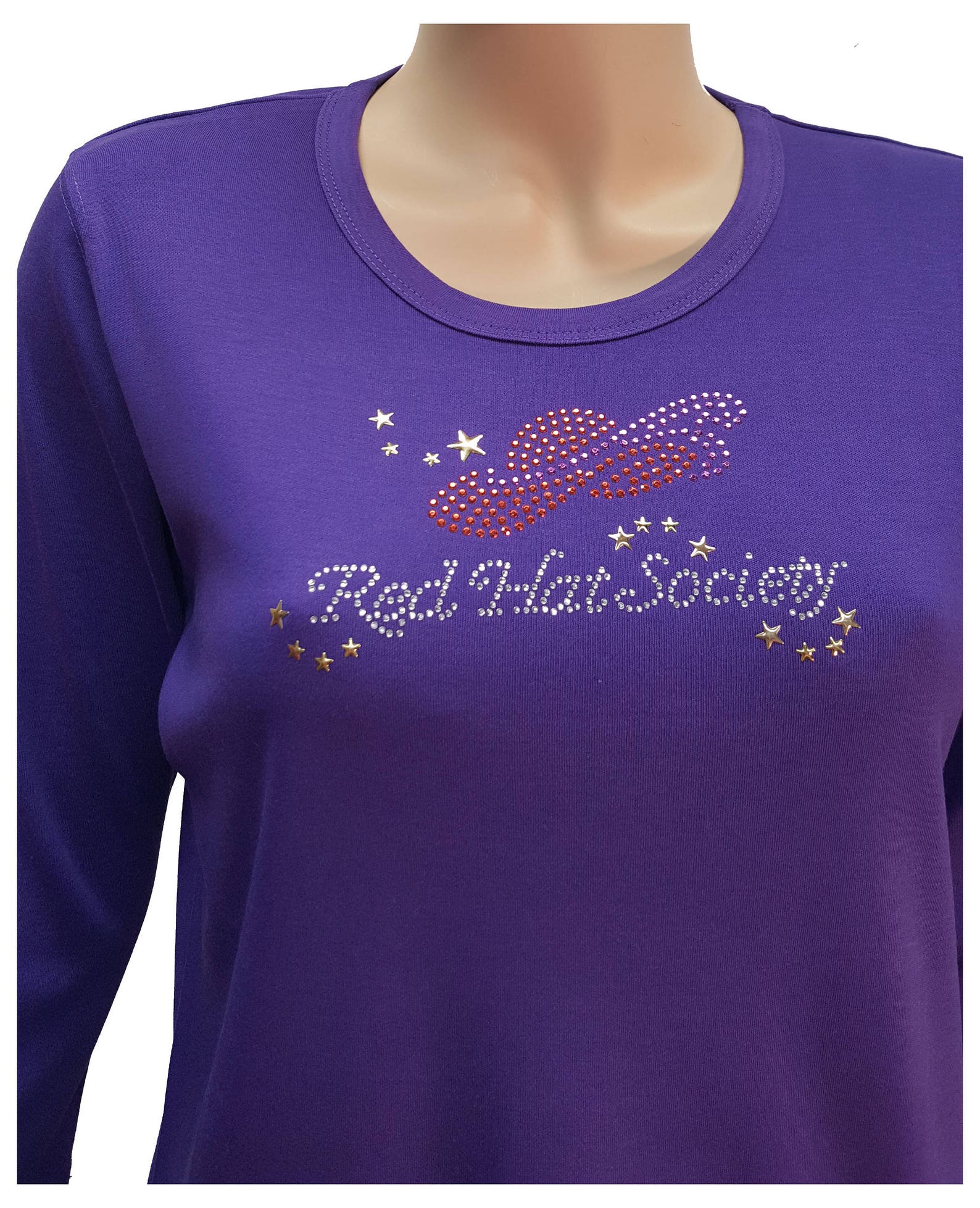Red Hat Society Fashion T-shirt Rhinestone Flair. Pretty - Etsy