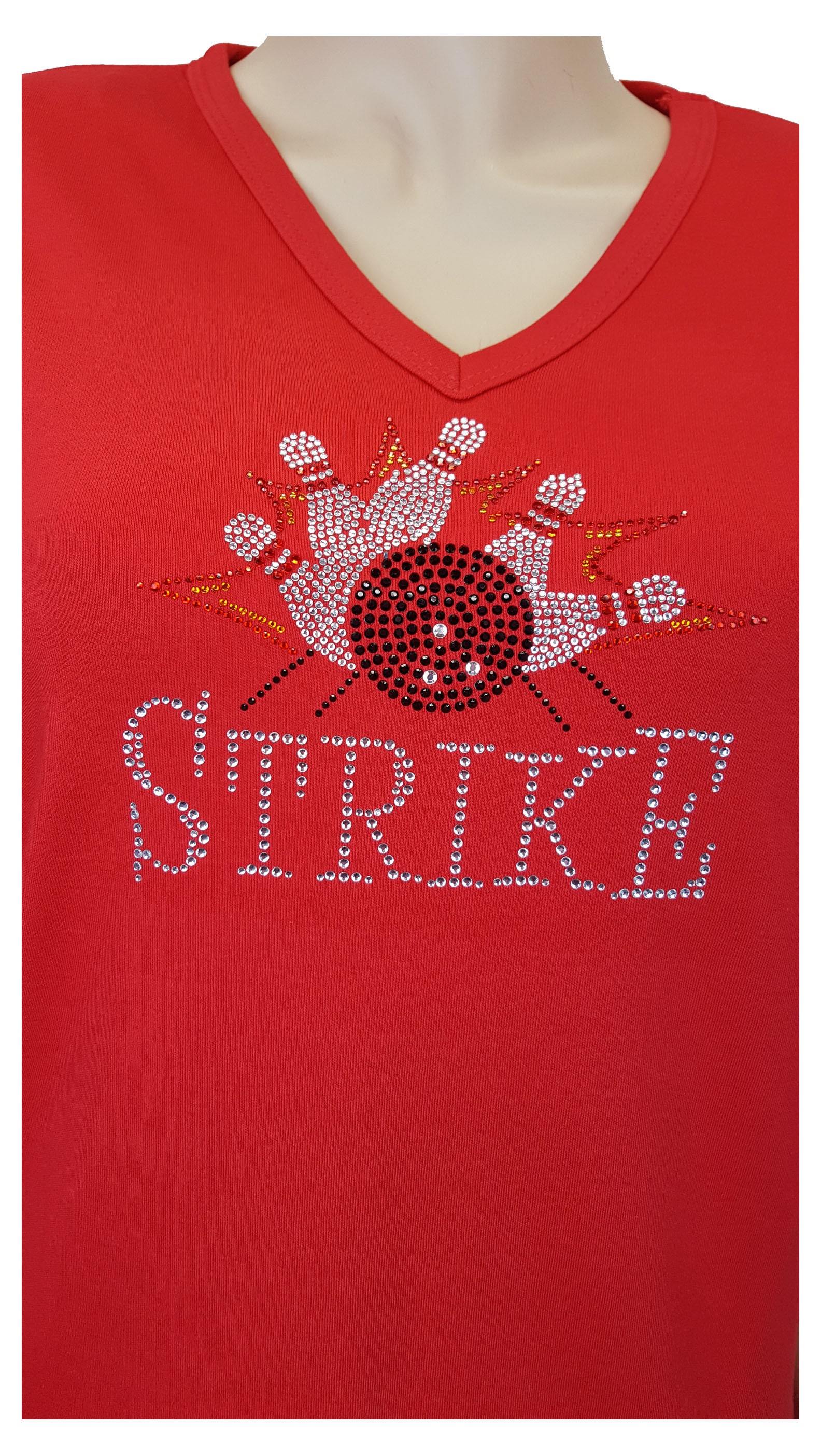 Bowling Bling Shirt with Rhinestone and Rhinestud | Etsy