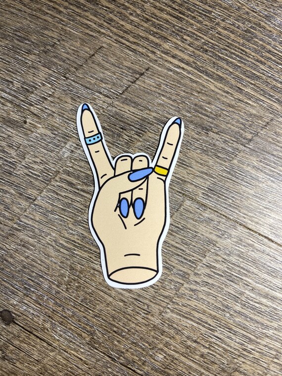 Waterproof Hand Vinyl Sticker - Etsy