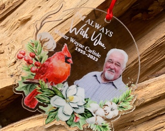 Red Cardinal Memorial Ornament Personalized Cardinal Ornament Memorial ...